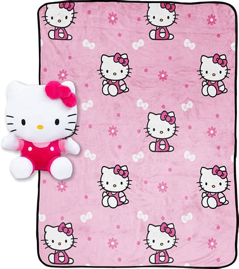 Hello Kitty Hello Girly Mini Pillow Buddy Y Juego De Mantas De 46 X 60