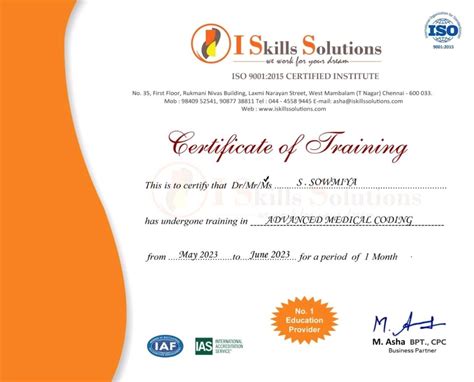 Sowmiya Subramaniam On Linkedin Done Advanced Medical Coding Training