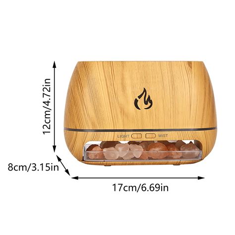 Stone Flame Atomization Humidifier 200ml Small Portable Wood Grain Oil