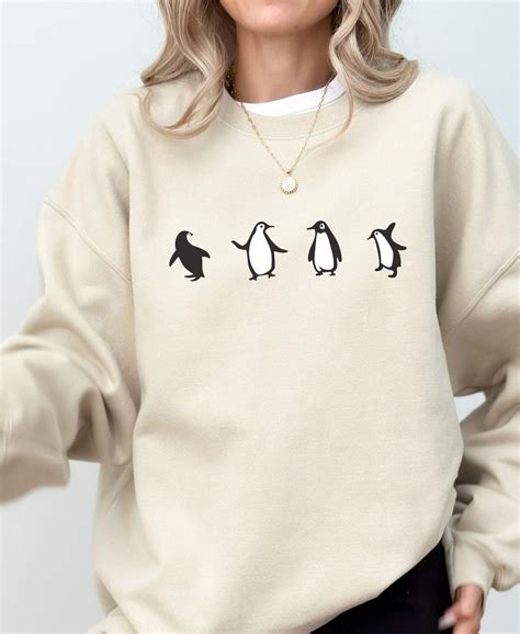 Penguin Sweatshirt Penguin Crewneck Sweater Funny Sweatshirt Spirit