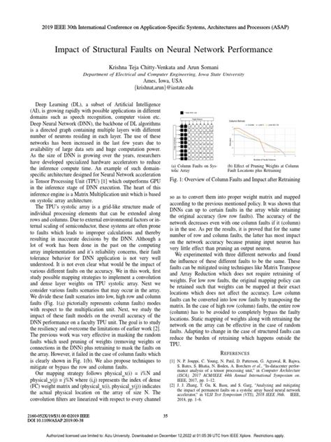 impact of structural faults on neural network performance pdf deep