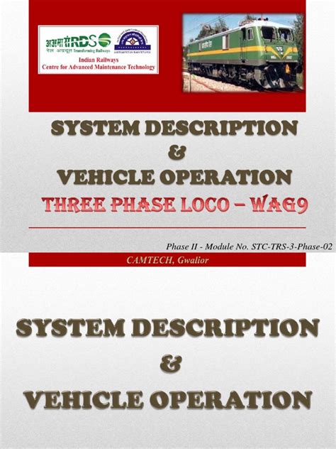 stc trs 08 course contents of three phase loco system description