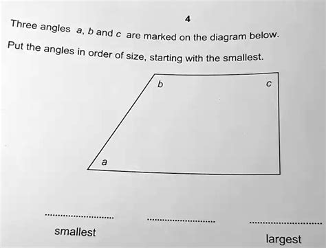 solved three angles band c are marked on the diagram below put the