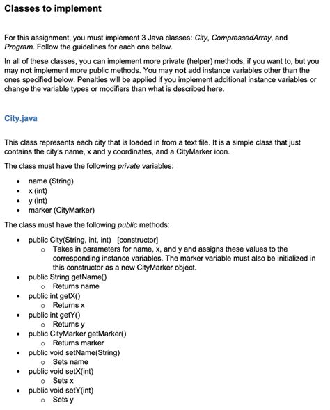 Solved CompressedArray Java O O This Class Represents Chegg