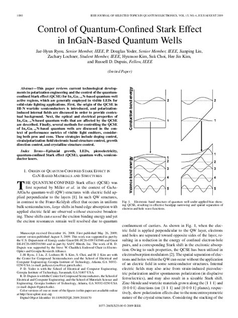 Pdf Control Of Quantum Confined Stark Effect In Ingan∕gan Multiple