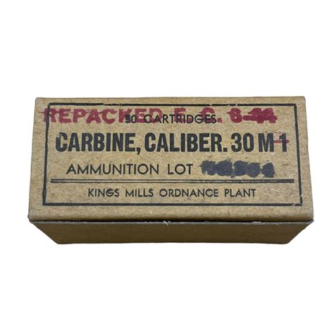 Us Ww2 Box Ammo Cal 30 M1 Carbine 1944 Market Garden Militaria