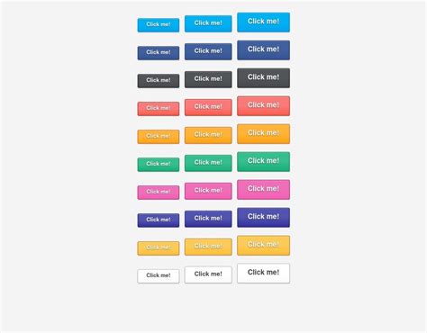 纯css3 Gradient渐变属性制作各种彩色渐变按钮样式
