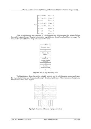 A Novel Adaptive Denoising Method For Removal Of Impulse Noise In Images Using Principal