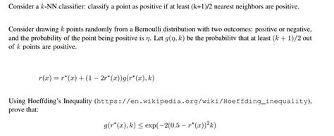 Consider A K Nn Classifier Classify A Point As