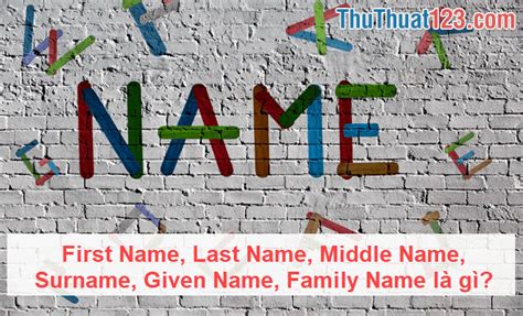 tìm hiểu first name last name middle name surname given name