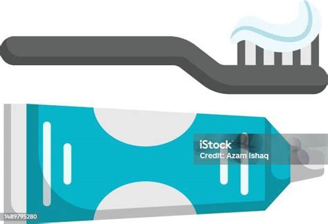 구강 위생 용품 벡터 컬러 아이콘 디자인 치과 기호 의료 기호 치과 기구 스톡 일러스트레이션 칫솔 개념이 있는 치약 건강관리와 의술에 대한 스톡 벡터 아트 및 기타 이미지