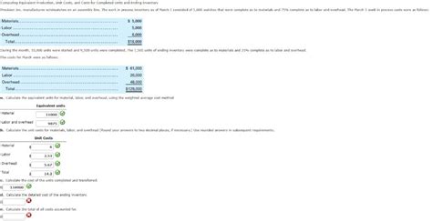 [solved] computing equivalent production unit cos solutioninn