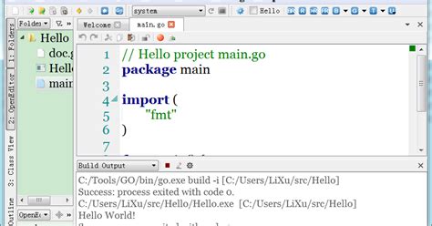 Li Xus World Golang 搭建go语言ide