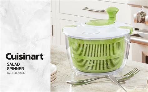 Cuisinart Salad Spinner With Easy To Spin Knob 5 Qt Capacity Ctg 00