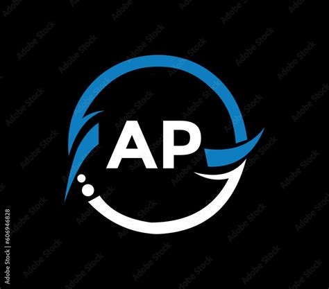 Ap Letter Logo Design With A Circle Shape Ap Circle And Cube Shape