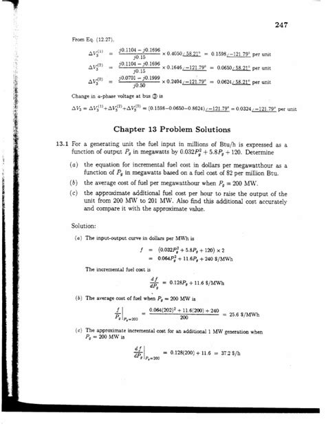 Power System Analysis Ch13soln Pdf