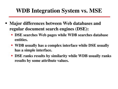 Ppt Part Ii Large Scale Web Database Integration Systems Powerpoint