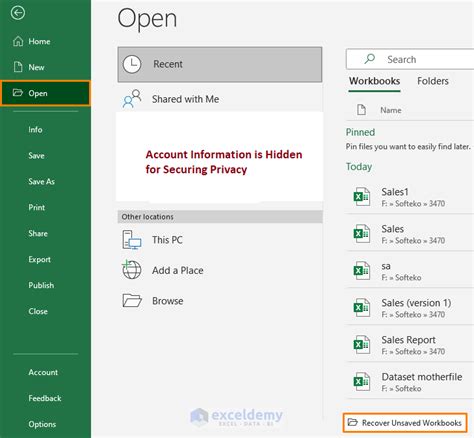 [fixed ] Unsaved Excel File Not In Recovery Exceldemy