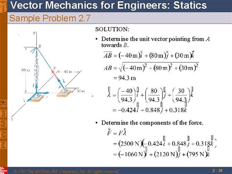 VECTOR MECHANICS FOR ENGINEERS STATICS Lecture Notes