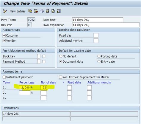 Solved Payment Terms And Baseline Dates Sap Community
