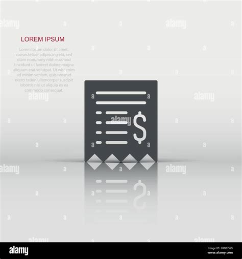 Money Check Icon In Flat Style Checkbook Vector Illustration On White