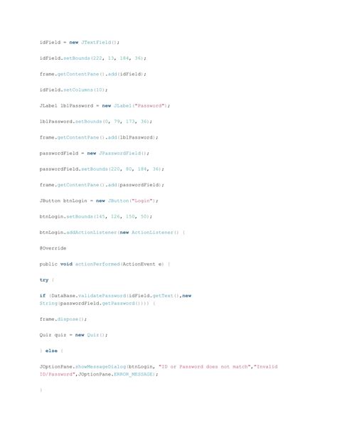 Ppt Java Quiz Application Powerpoint Presentation Free Download Id