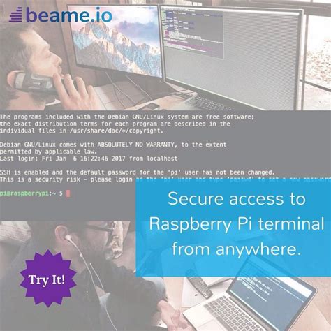 remote access to raspberrypi terminal over ssl with beame insta ssl