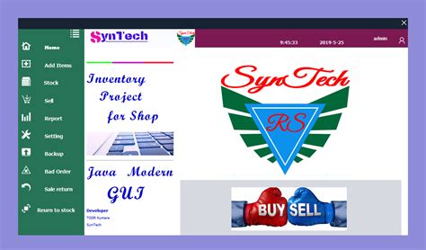 Syntech Inventory Control System With Modern Gui