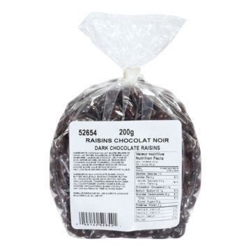 Johnvince Foods Dark Chocolate Covered Raisins Metro