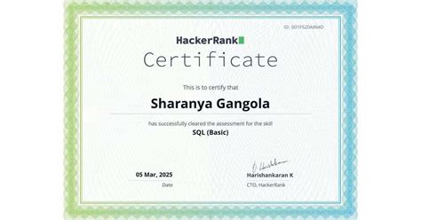 passed sql beginner on hackerrank ready for more sharanya gangolla posted on the topic linkedin
