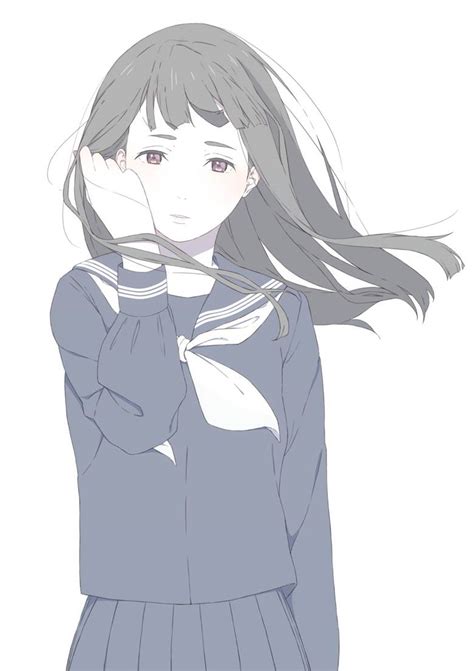 无题 Natuich的水手服jk短裙少女插画图片 Bobopic