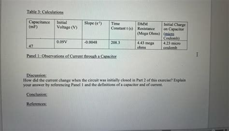 Solved Physics Lab Discharge Of A Capacitor Labi Need Chegg Com