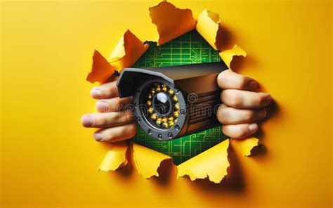Surveillance Monitoring Spy Peeking Hole Paper Intrusion Privacy