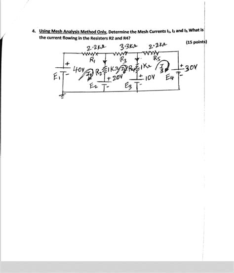 Solved 4 Using Mesh Analysis Method Only Determine The