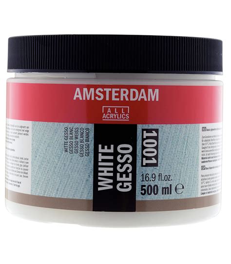Amsterdam White gesso 001 jar 500ml - Είδη Ζωγραφικής & Hobby