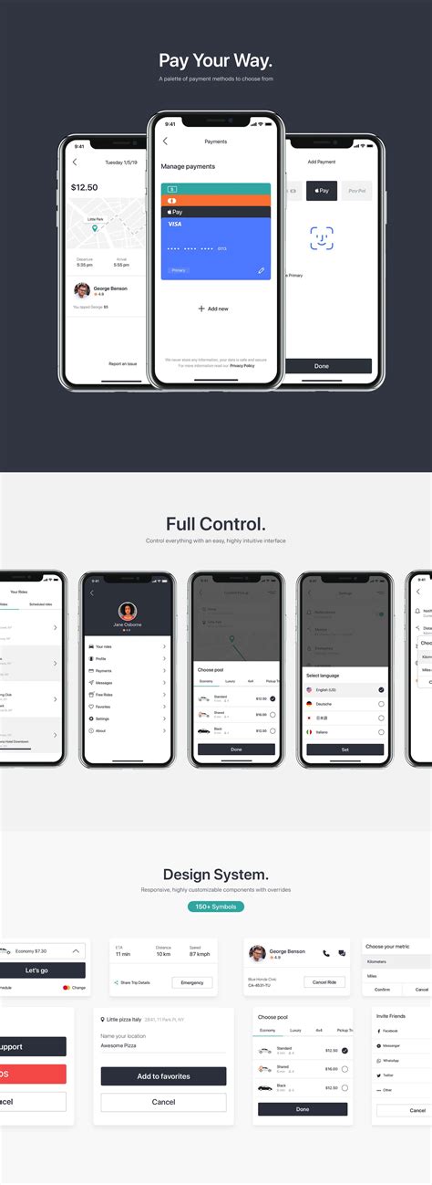 Taxi Booking App Ui Kit With 50 Screens Hopin Ride