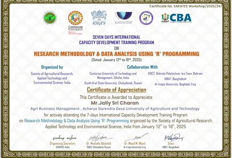 J Sri Charan On Linkedin Research Rprogramming Dataanalysis Certificate…