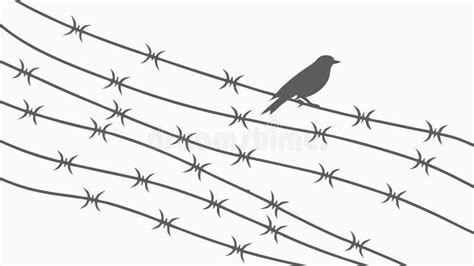 Barbed Wire Fence Security Barrier And Restricted Access Design Vector Design Generative Ai