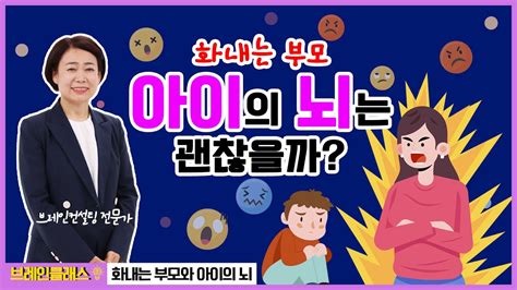 뇌를 잘 쓰는 방법 화내는 부모와 아이의 뇌 화가 뇌에 미치는 영향 부모의 기분 기억력과 정서안정을 위한 말 이태연 브레인컨설팅 전문가 Youtube