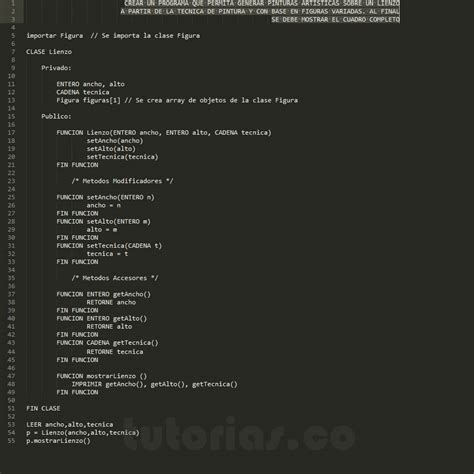 Poo Pseudocodigo Clase Lienzo Poo Pseudocodigo Clase Lienzo