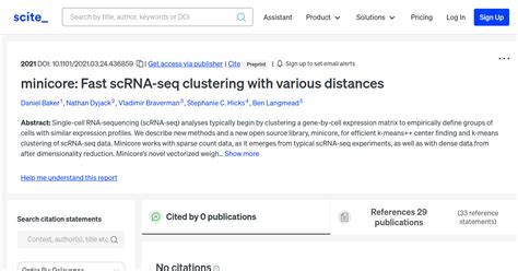 Minicore Fast Scrna Seq Clustering With Various Distances [scite Report]