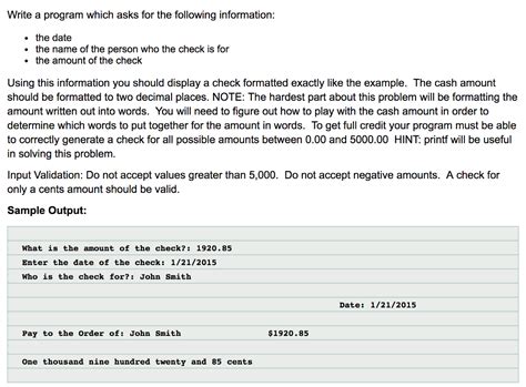Solved Write A Program Which Asks For The Following Chegg Com