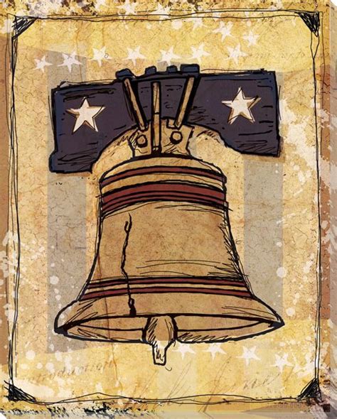 American Liberty Bell Wrapped Canvas Giclee Print Wall Art Freedom