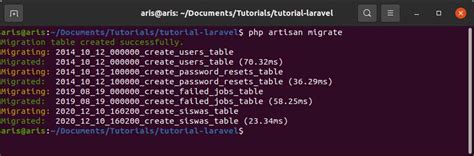 Membuat Database Mysql Di Laravel