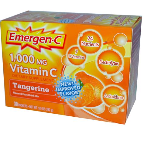Emergen C 1000mg Vitamin C Dietary Supplement Tangerine 30 Ct