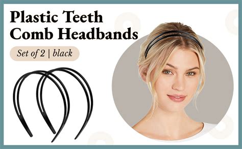 Dazzhues 2 Count Simple And Chic Headbands Plastic Hair