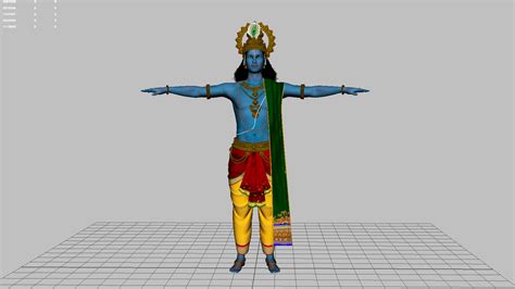 3d Lord Krishna T Pose Turbosquid 2084047