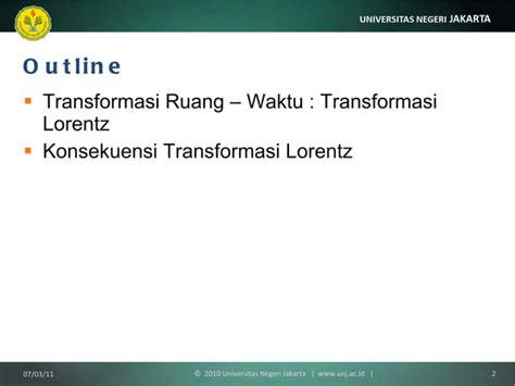 Fisika Modern 02 Relativity Lorentz Ppt