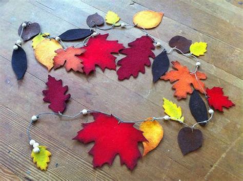 Felt Leaf Garland Felt Garland Felt Leaves Fall Leaf Garland