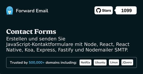Javascript Kontaktformulare Nodejs Codebeispiel Im 2025